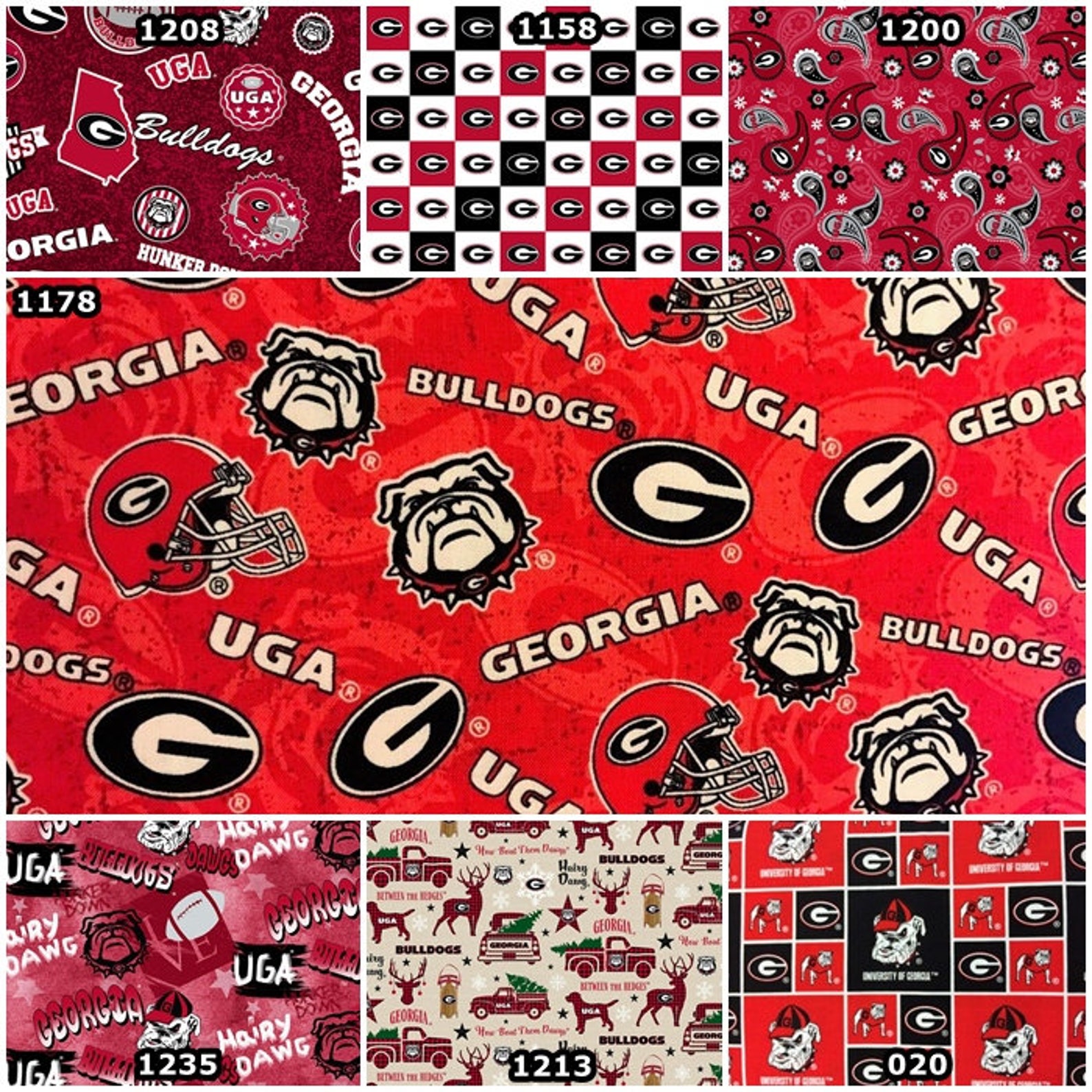 NCAA University of Georgia Bulldogs Red & Black College Logo - Etsy