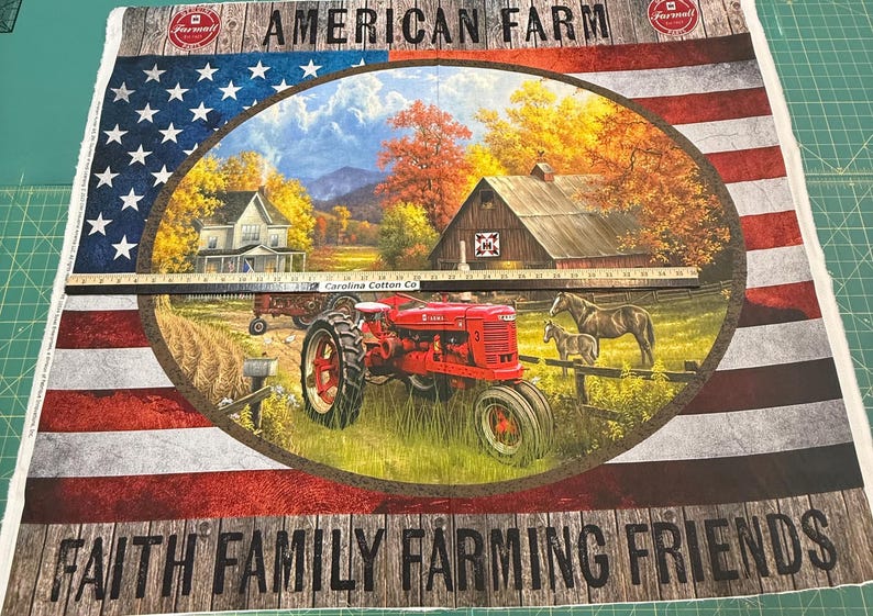 Farmall 10524 American Faith 100% Cotton Fabric by 36" Panels! - Etsy
