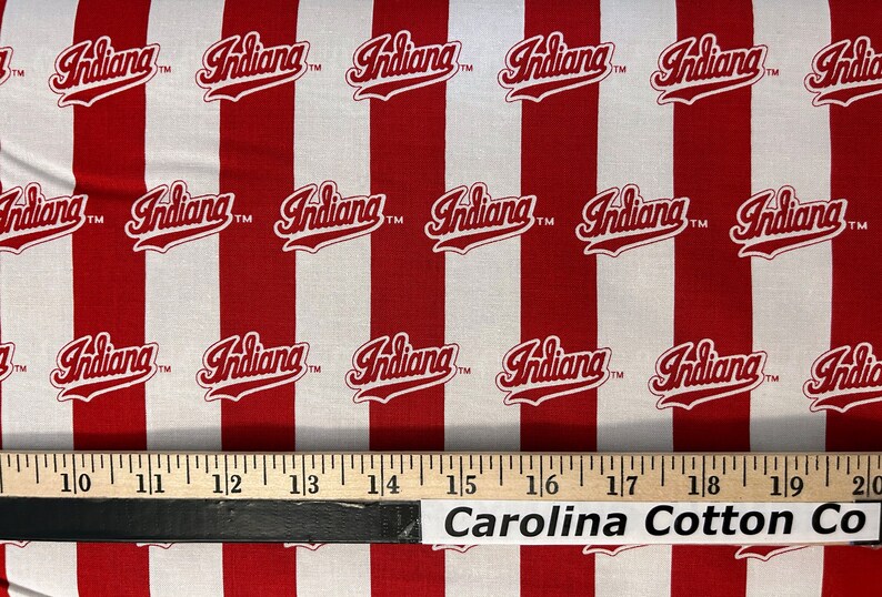 NCAA Indiana University Hoosiers College Logo 100% Cotton Fabric by ...