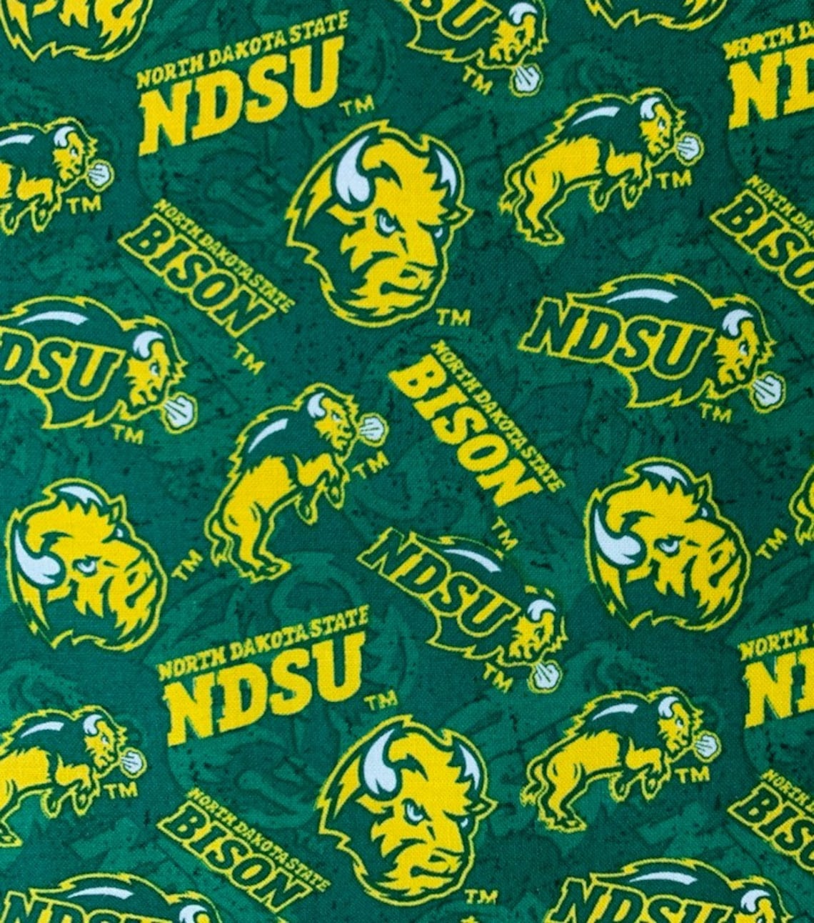 NCAA North Dakota State University Bisons Green & Yellow | Etsy