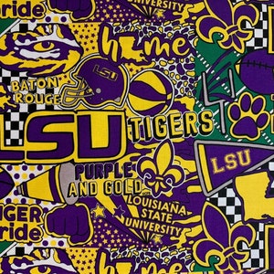 NCAA Louisiana State University LSU Tigers Purple & Gold College Logo ...