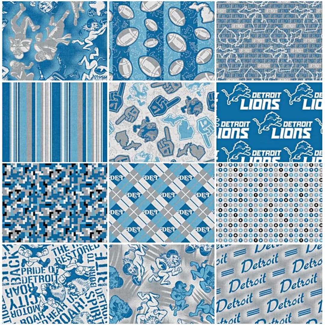 NFL Logo Detroit Lions Pride 100% Cotton Fabric by Fabric Traditions ...