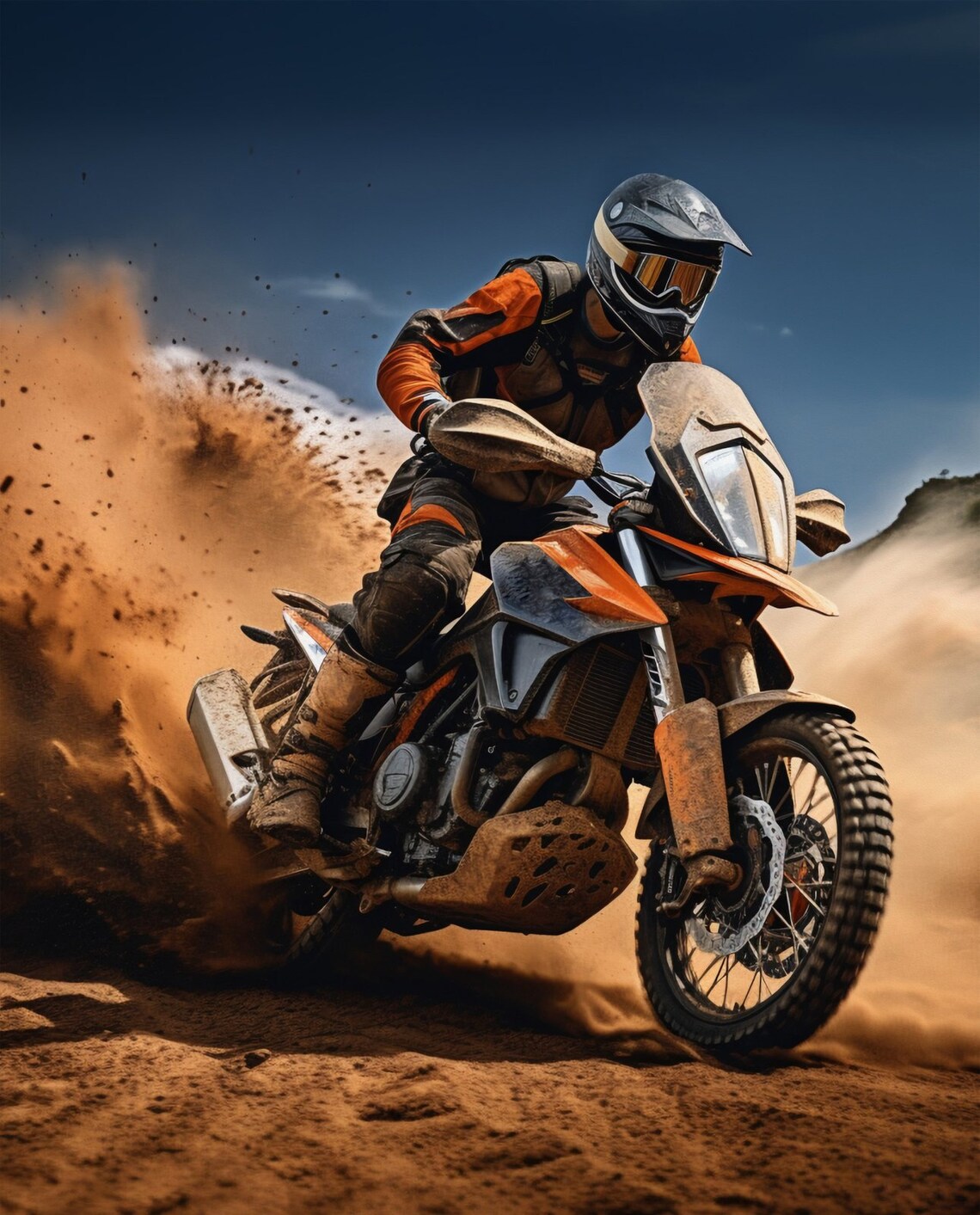 Dirt Bikes Bikers Motocross off Road Motorcycle #4898 100% Cotton ...