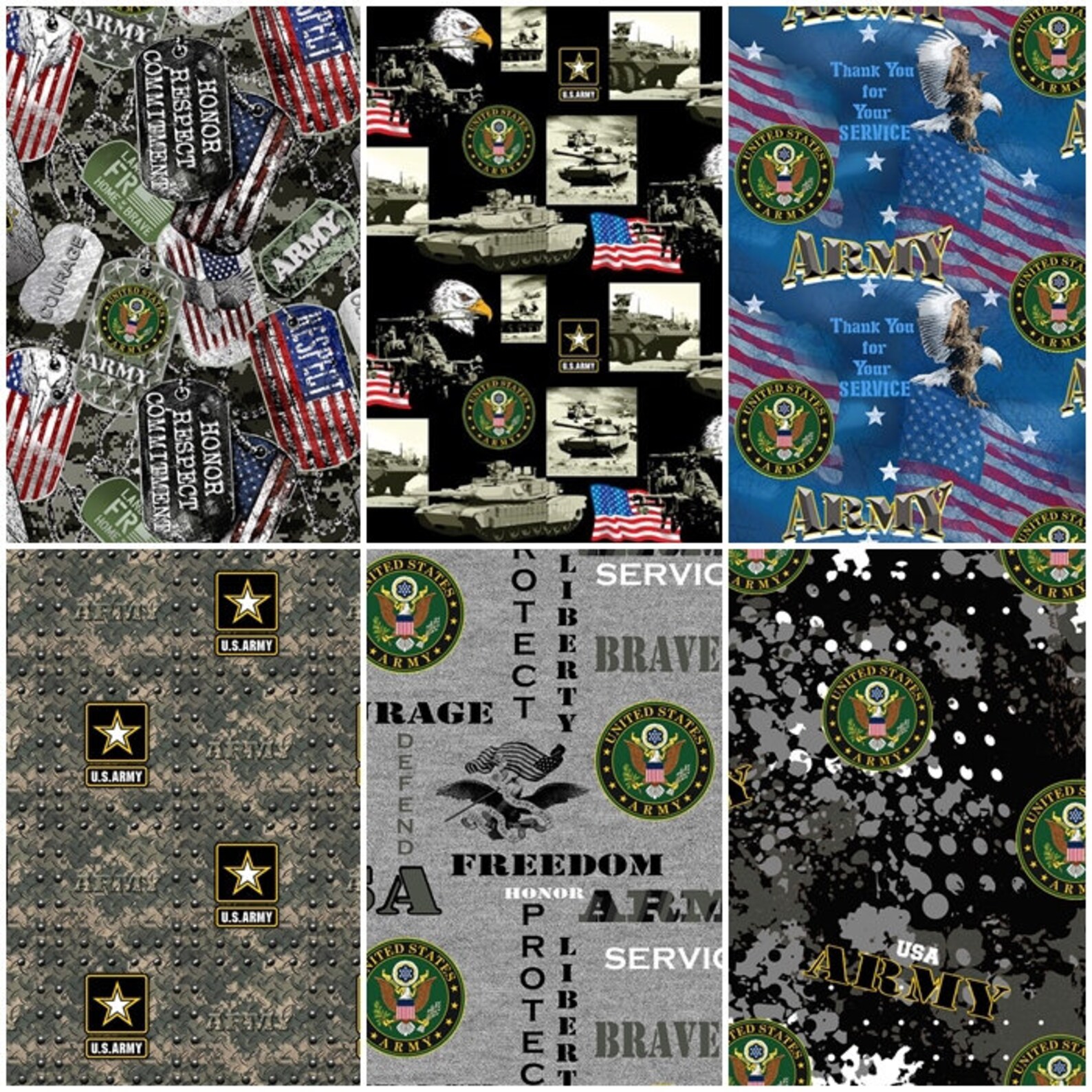 The United States Army Military Branch 100% Cotton Fabrics for - Etsy