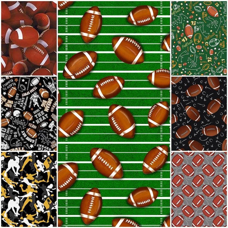 Sports Footballs 100% Cotton Fabrics for Quilting! 7 Styles - Etsy
