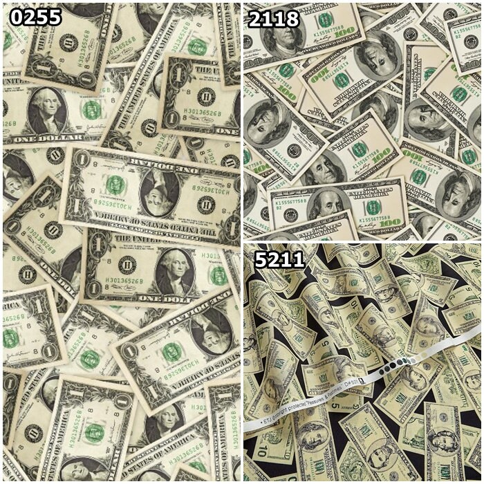 Doll Making Doll & Model Making 100% Cotton Money Money Cash Fabric ...