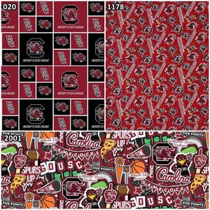NCAA University of South Carolina Black & Garnet College 100% Cotton ...