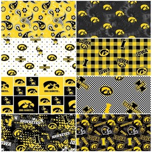 NCAA University of Iowa Hawkeyes Yellow & Black College Logo - Etsy