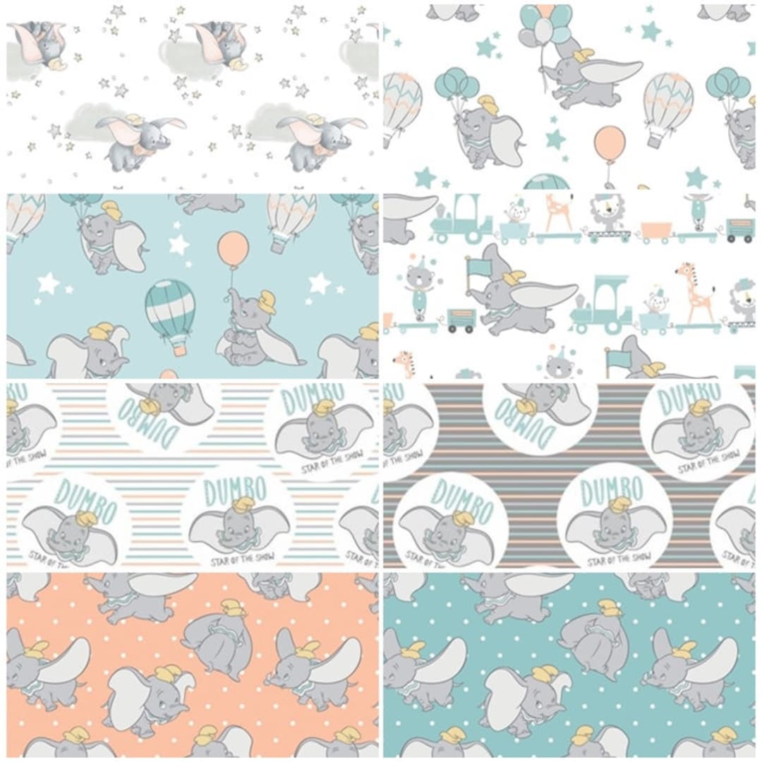 Walt Disney Dumbo the Elephant 85160 100% Cotton Fabrics for Quilting ...