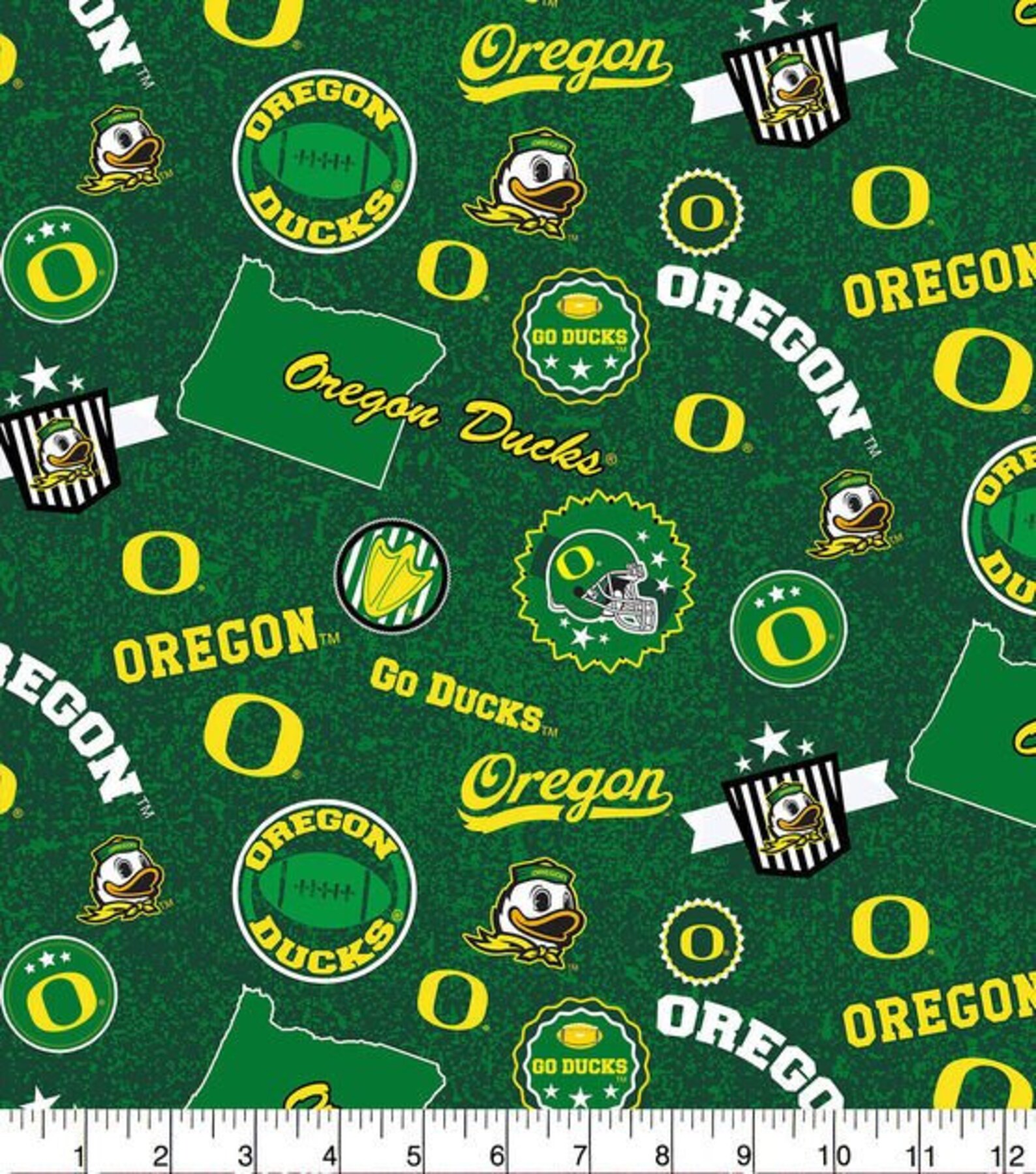 NCAA University of Oregon Ducks Green & Yellow College Logo - Etsy