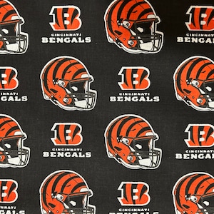 NFL Logo Cincinnati Bengals 100% Cotton Fabric by Fabric Traditions! 2 ...