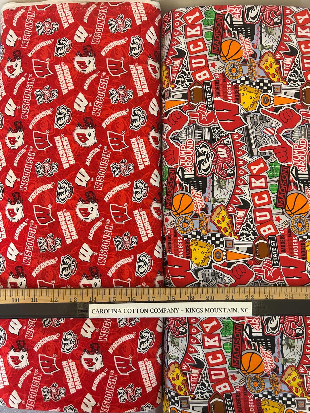 NCAA University of Wisconsin Badgers Red 100% College Logo Cotton ...