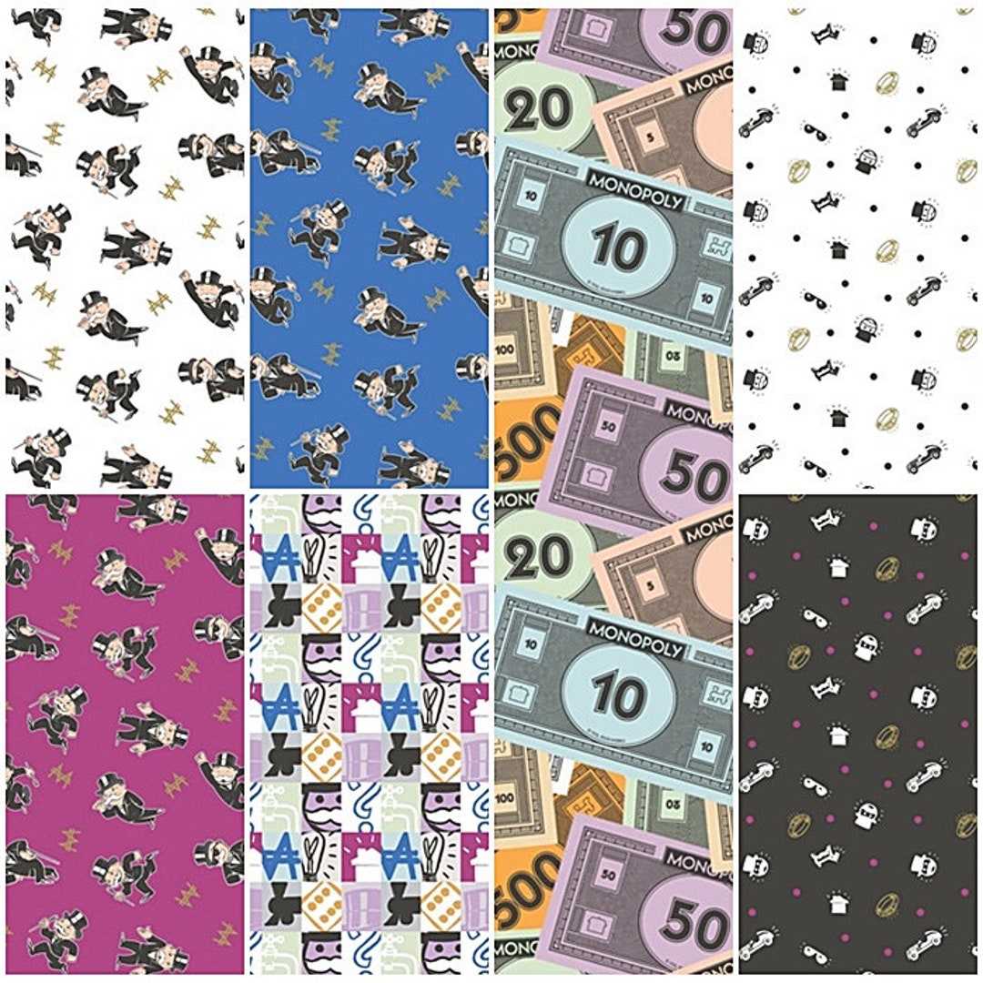 Hasbro Monopoly Game Board 95070 100% Cotton Fabrics by - Etsy