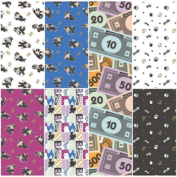 Hasbro Monopoly Game Board 95070 100% Cotton Fabrics by - Etsy