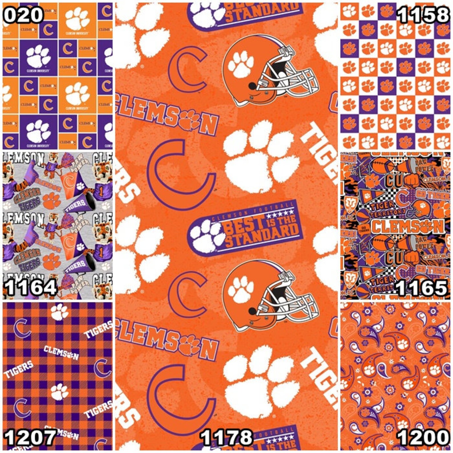 NCAA Clemson University Tigers Orange & Purple College Logo - Etsy