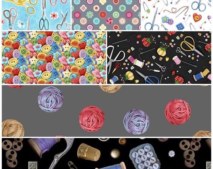 Sewing Notions Fabric Sewing Symbols by Paula Ohreen Designs Sewing ...