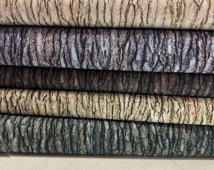 Open Air Landscape Nature Tree Bark Wood 28112 100% Cotton Fabric by QT ...