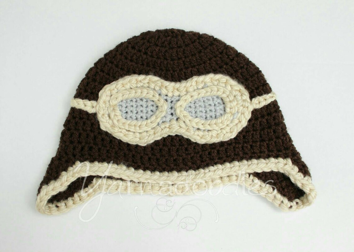 Aviator Hat Crochet Aviator Hat Crochet Flyboy Hat Aviator | Etsy