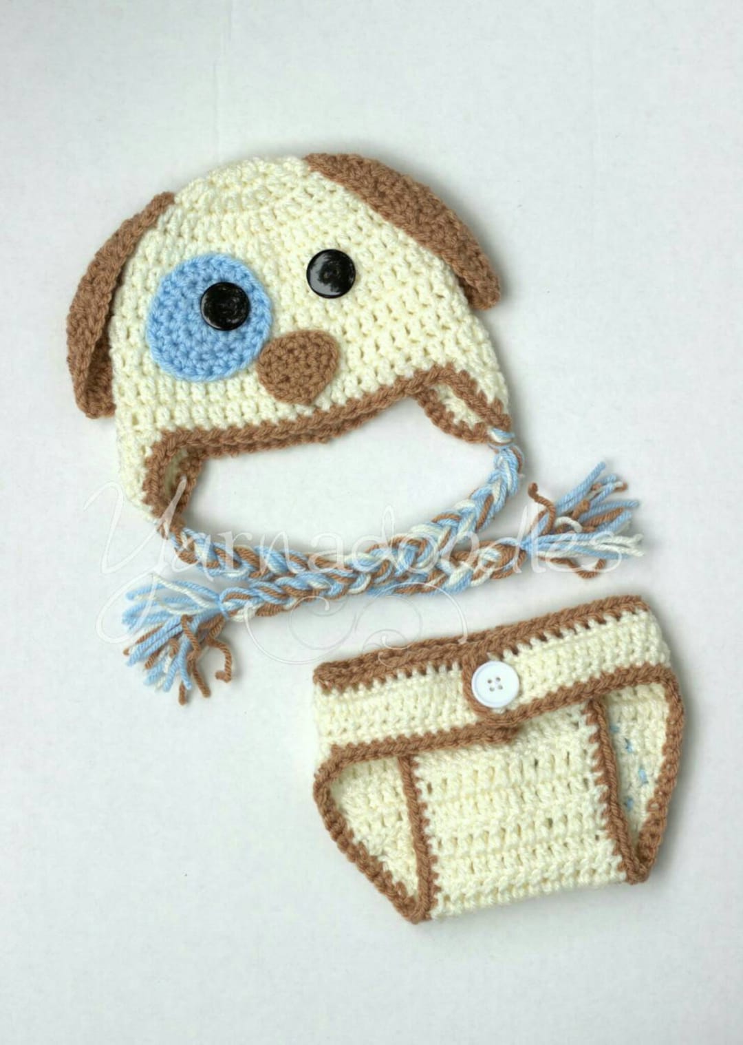 Puppy Baby Outfit, Puppy Baby Shower, Newborn Puppy Set, Puppy Dog Hat ...