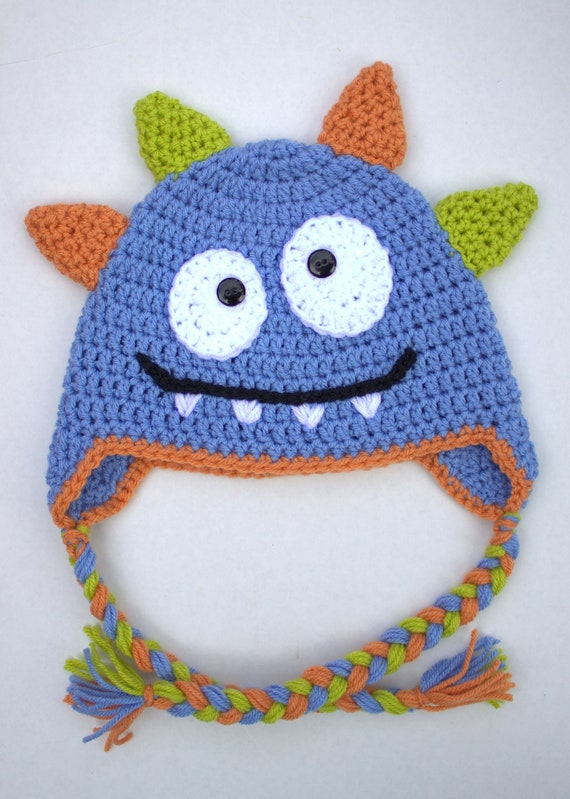 Crazy Monster Hat Crochet Monster Hat Monster Beanie | Etsy