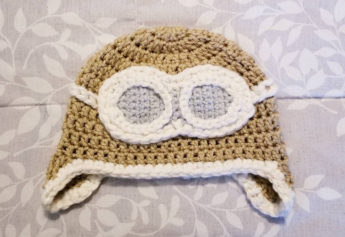 Aviator Hat Crochet Aviator Hat Crochet Flyboy Hat Aviator | Etsy