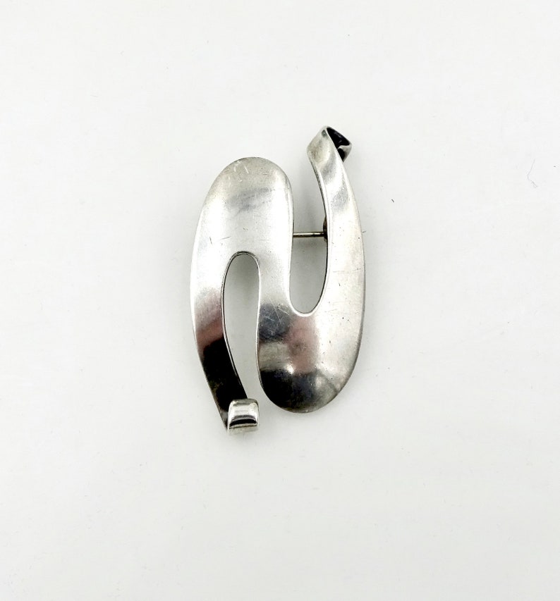MODERNIST STERLING PIN Brooch 925 Sterling Silver Modernist - Etsy