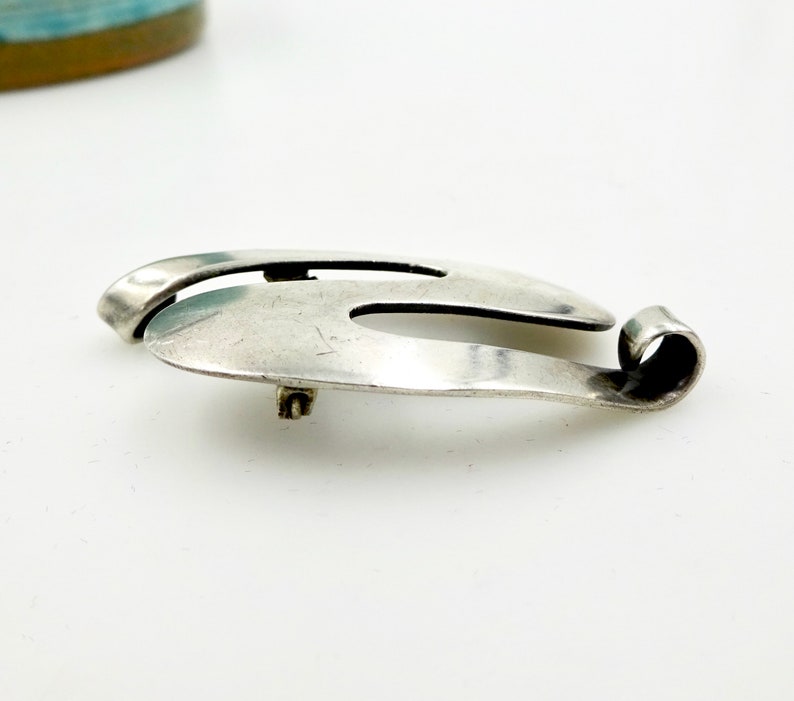 MODERNIST STERLING PIN Brooch 925 Sterling Silver Modernist - Etsy