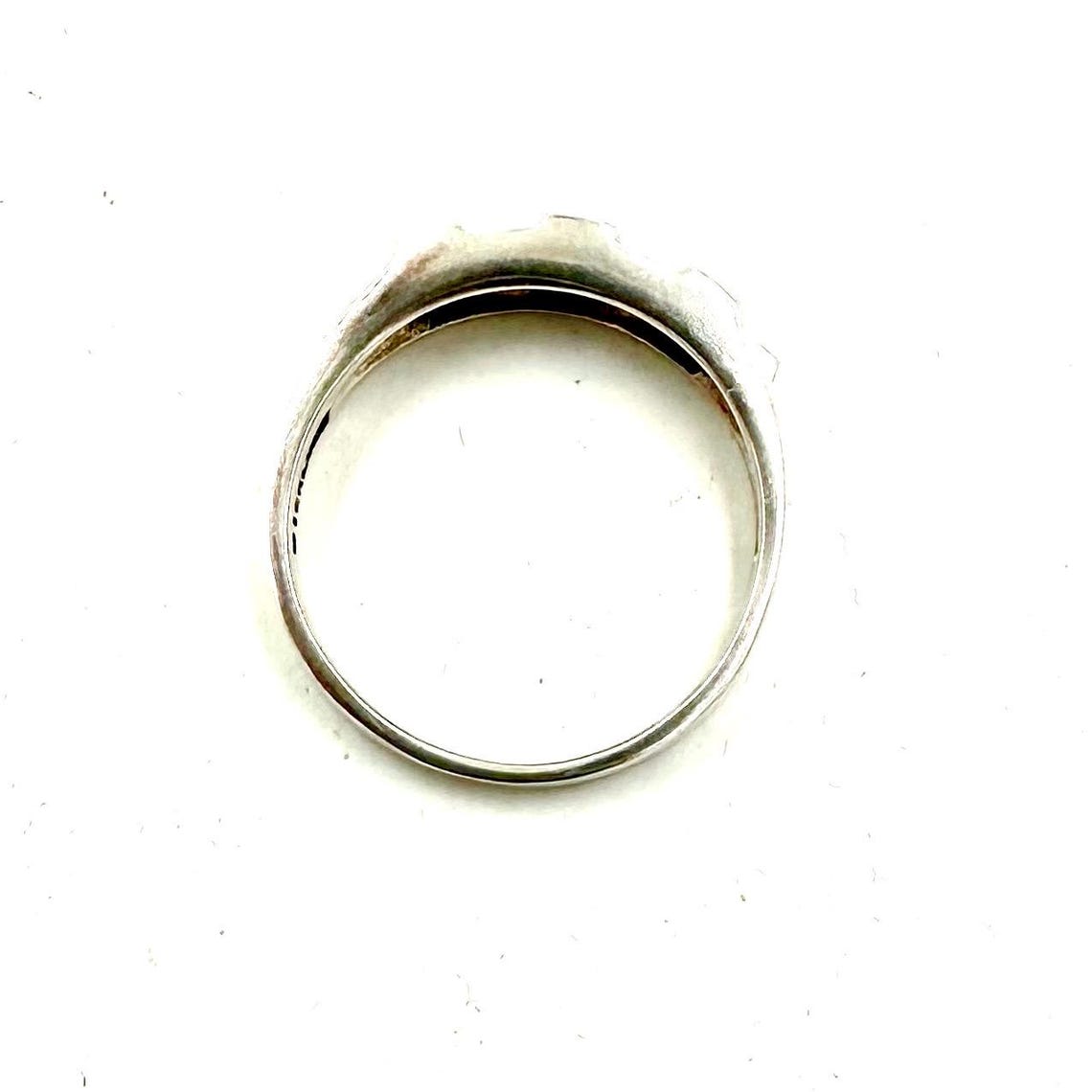 JUDITH JACK RING Sterling Silver Marcasite Black Onyx Band Ring Sz 9 ...