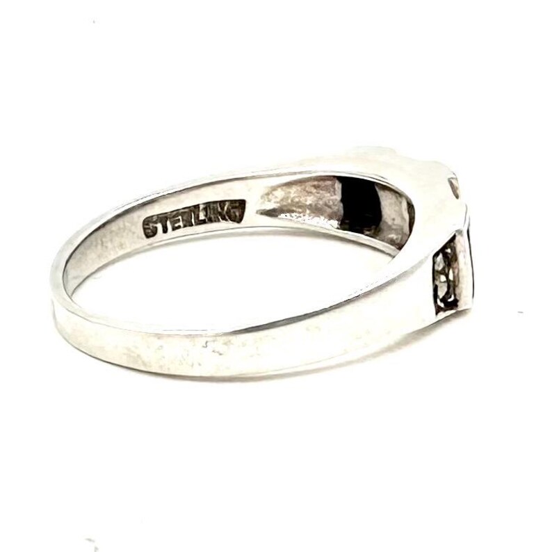 JUDITH JACK RING Sterling Silver Marcasite Black Onyx Band Ring Sz 9 ...