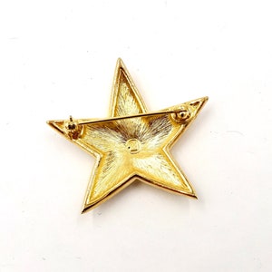 Vintage CHRISTMAS STAR PIN Gold Tone Swarovski Crystal Swan Mark ...