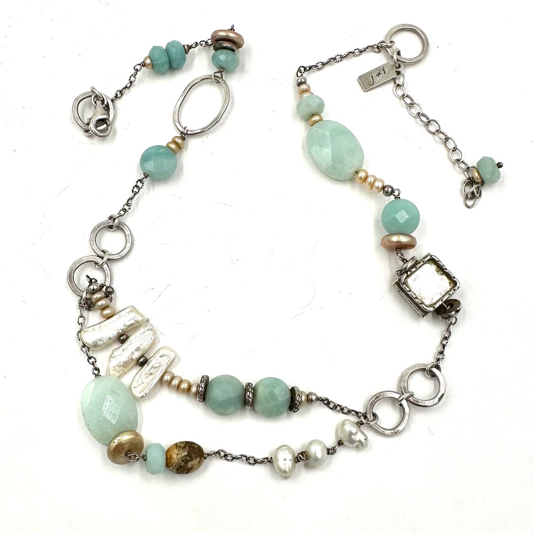 Vintage J&I JESS and Ian Gibson Necklace Sterling Silver Pearl ...