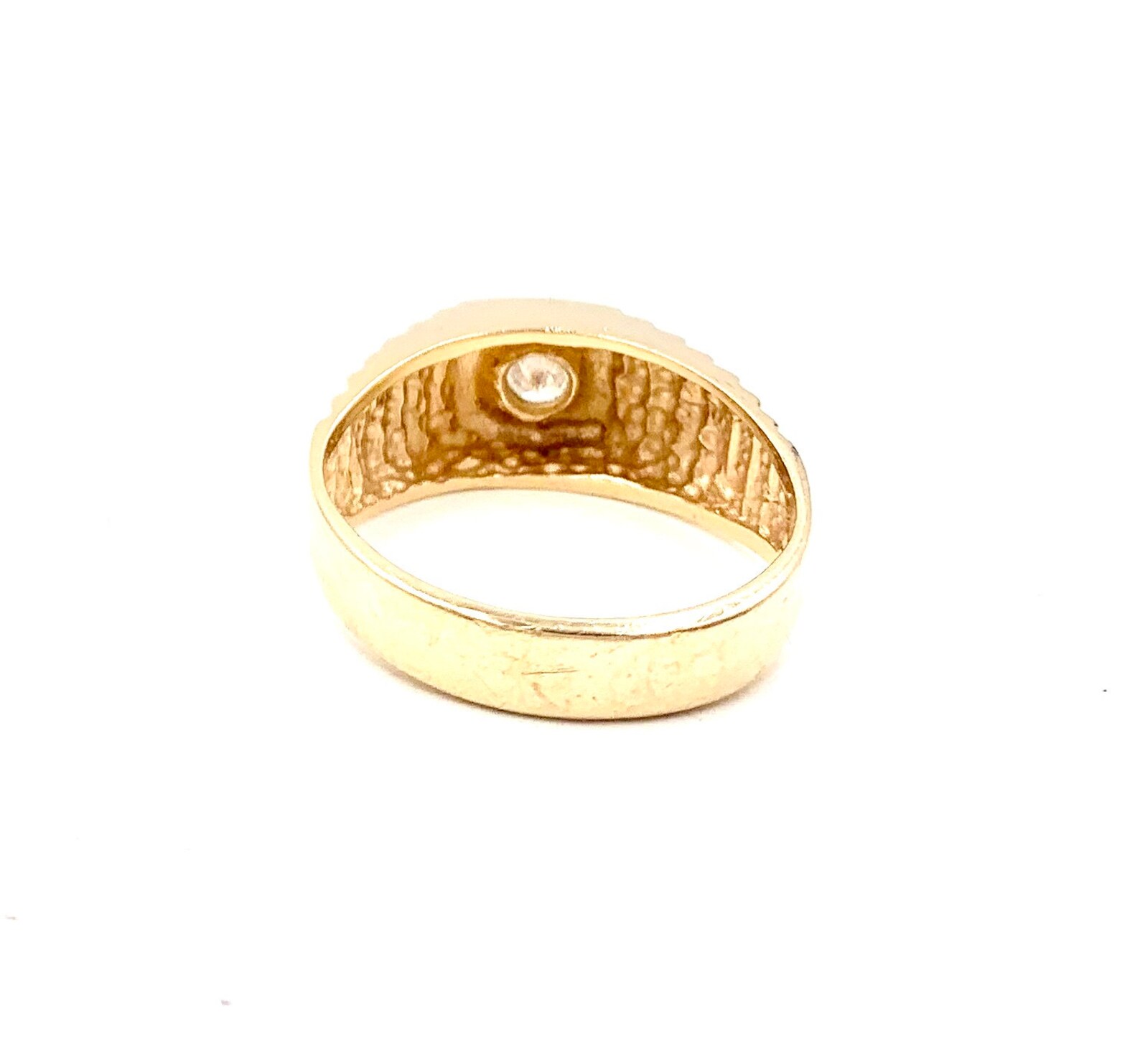 Vintage GOLD DIAMOND RING 585 14k Yellow Gold Diamond Mens or - Etsy