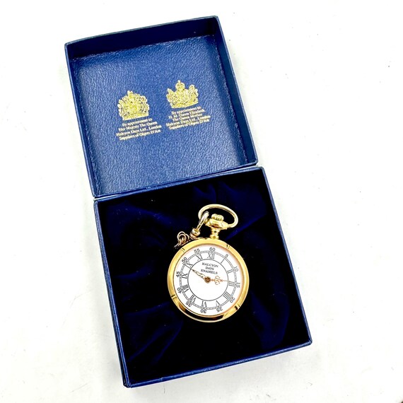 Halcyon Days POCKET WATCH NECKLACE Pendant Gold Ename… - Gem