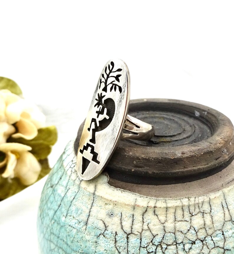 STERLING SILVER RING Hopi Story Teller Ring Native American | Etsy