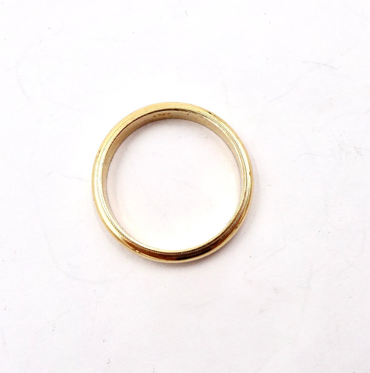 VINTAGE GOLD BAND 585 14K Yellow Gold Milgrain Wedding Band | Etsy