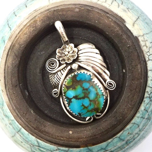 Antique Turquoise Pendant - Etsy