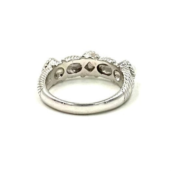 JUDITH RIPKA RING Sterling Silver Triple Cultured Pea… - Gem
