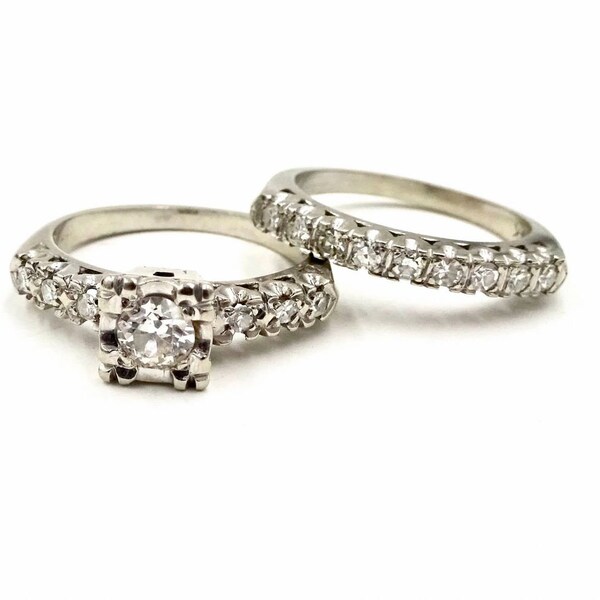 1970s Wedding Ring Set - Etsy