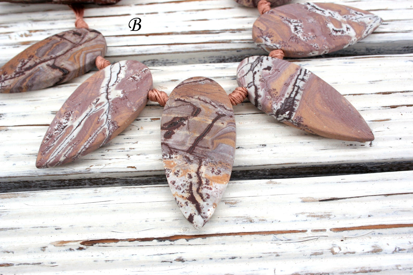 Matte Sonoran Dendrite Rhyolite Freeform Beads ETB01257 | Etsy