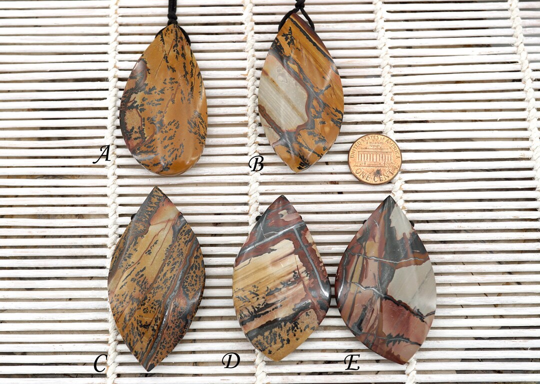 Indian Paint Stone Freeform Pendant (ETP00051) Rarestone/unique Jewelry ...