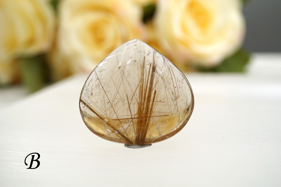 Rutile Quartz Cabochon ETC00003 Unique Jewelry/vintage - Etsy