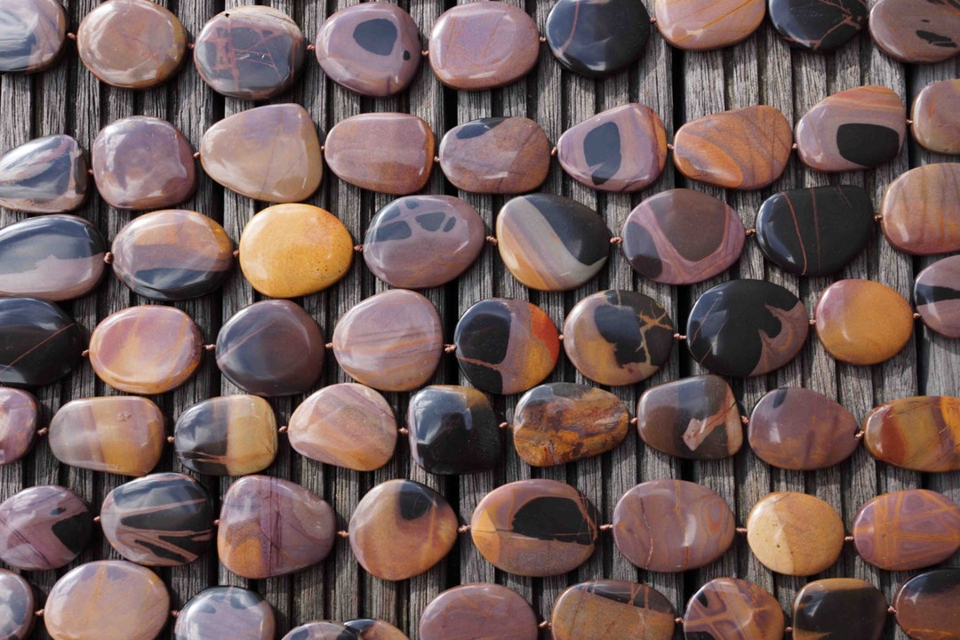 Mexican Picture Jasper 23-33mm Freeform Beads (ETB00503) - Etsy