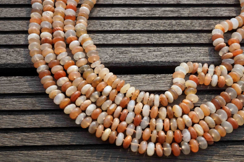 Shiny Polished Moonstone 9-10mm Rondelle Beads (ETB00106) - Etsy
