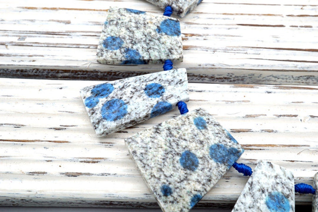 K2 Blue Trapezoid Beads ETB01087 Rarestone/unique Jewelry/vintage ...