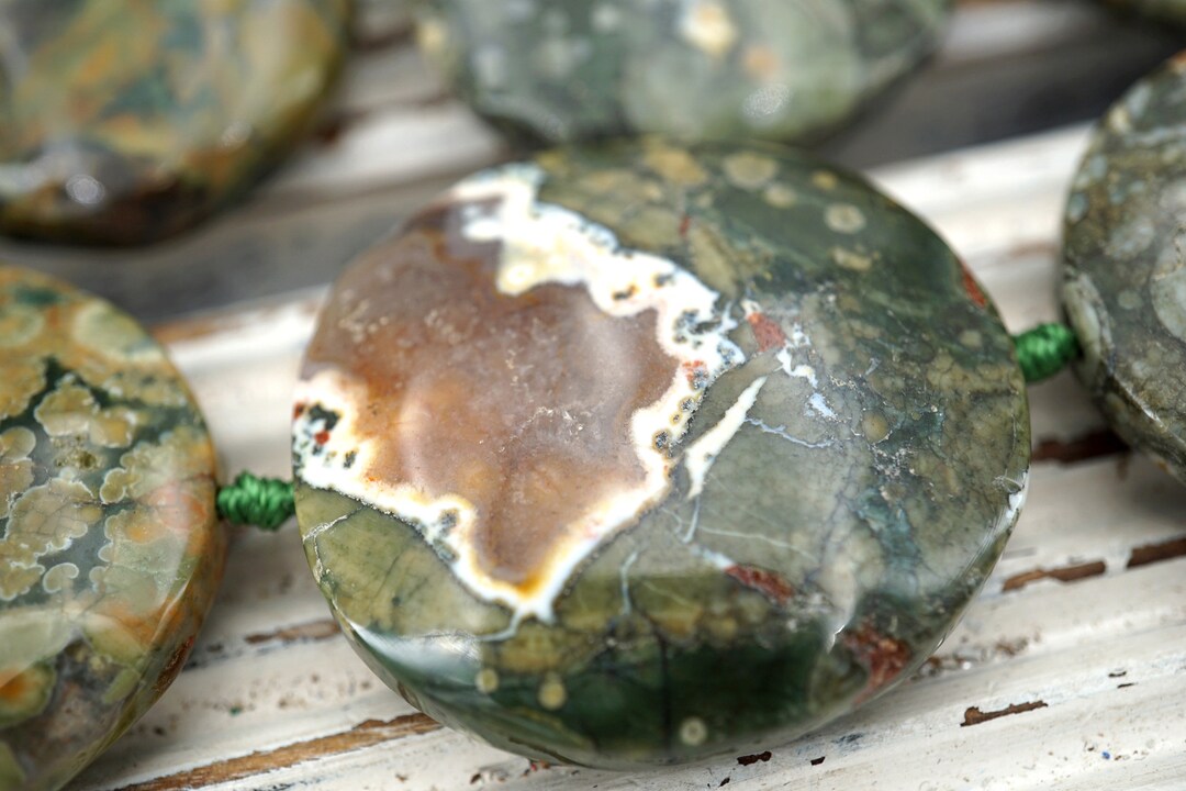 Rainforest Rhyolite Freeform Beads (ETB01663) Unique Jewelry/vintage ...