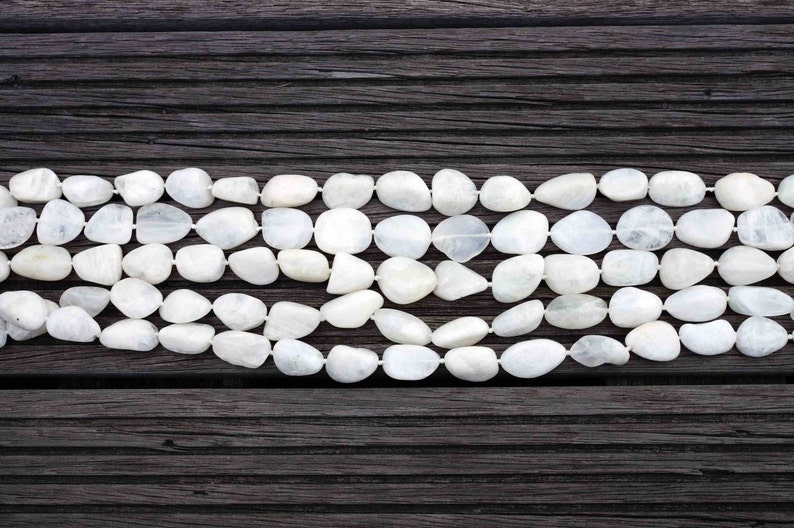 Shiny Polished Blue Moonstone 12-20mm Pebble Beads ETB00445 - Etsy