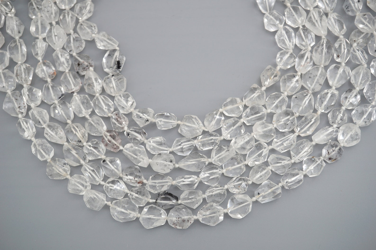 Hollandite Quartz Faceted Beads 10.5-12.5mm (ETB00716) Healing Crystal ...