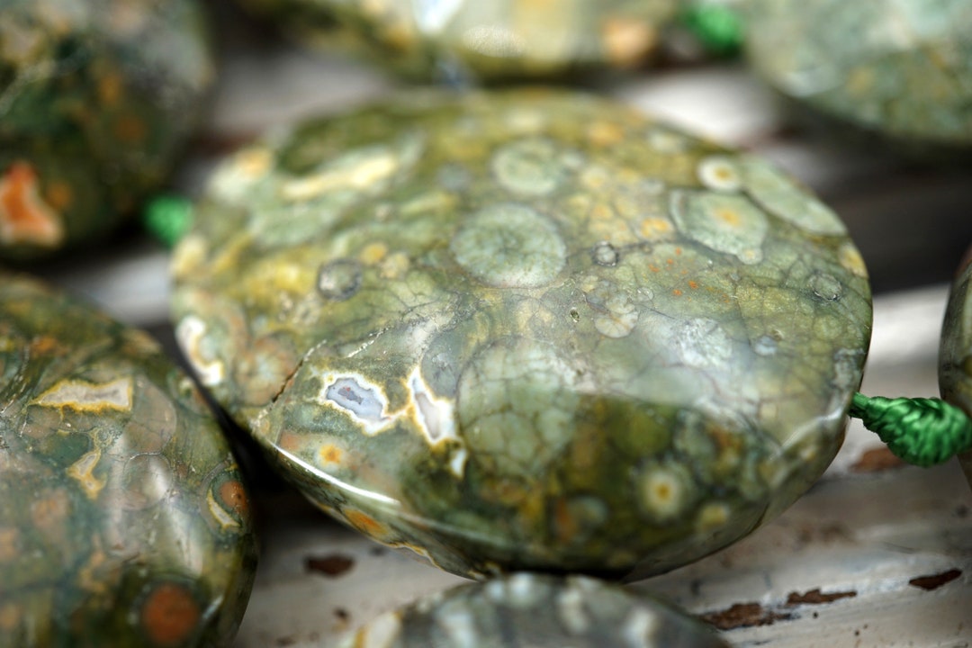 Rainforest Rhyolite Freeform Beads (ETB01664) Unique Jewelry/vintage ...