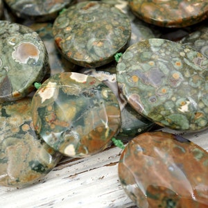 Rainforest Rhyolite Freeform Beads (ETB01663) Unique Jewelry/vintage ...