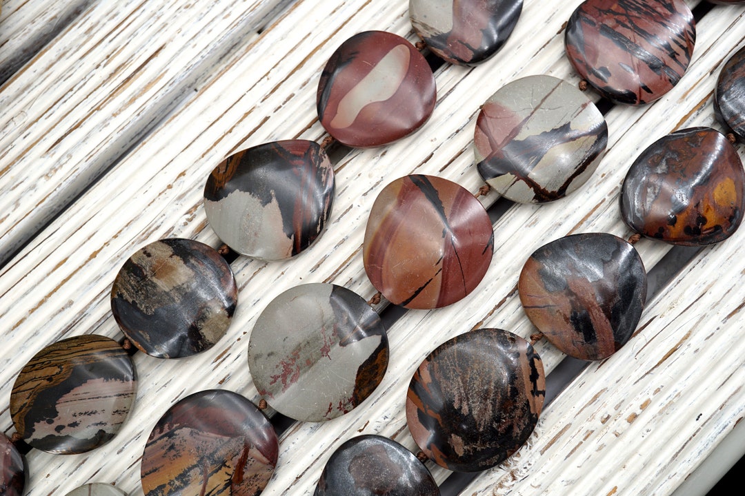 Indian Paint Jasper Freeform Beads ETB00982 Unique - Etsy